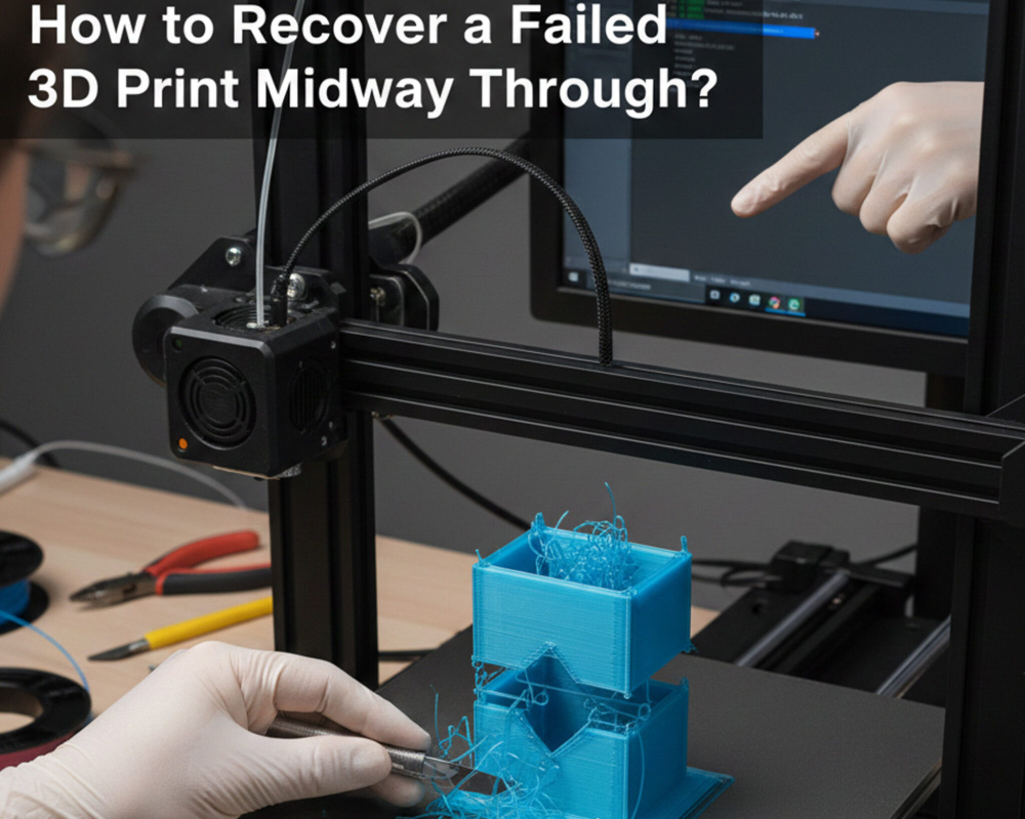How to Recover a Failed 3D Print Midway Through | Expert 3D Printing Tips