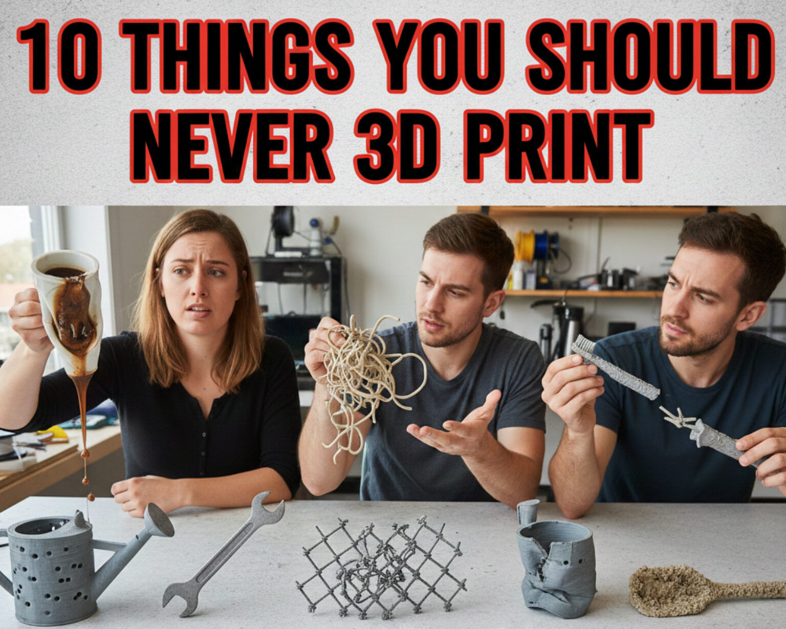 10 Things You Should Never 3D Print: Dangerous, Illegal & Unsafe Items Explained