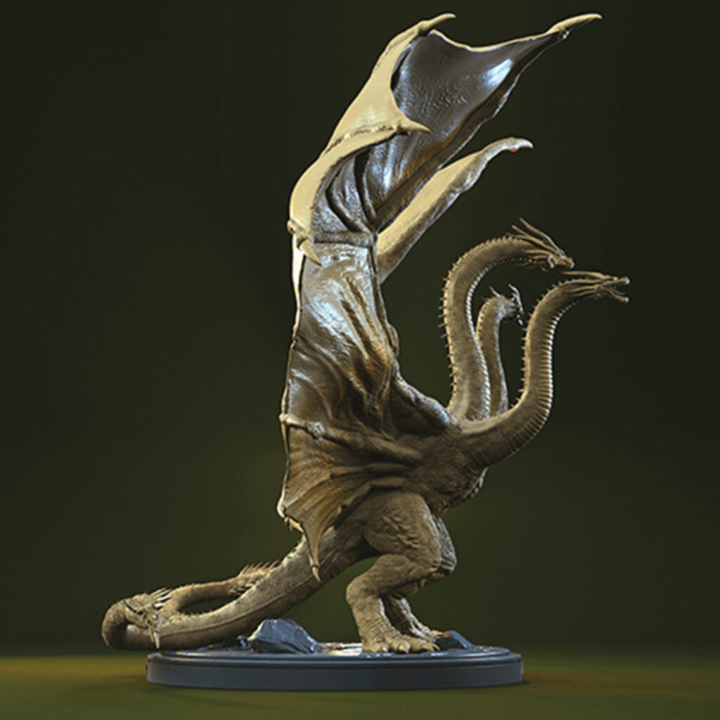 King Ghidorah 2019 STL Files for 3D Printing | Highly Detailed Kaiju Model