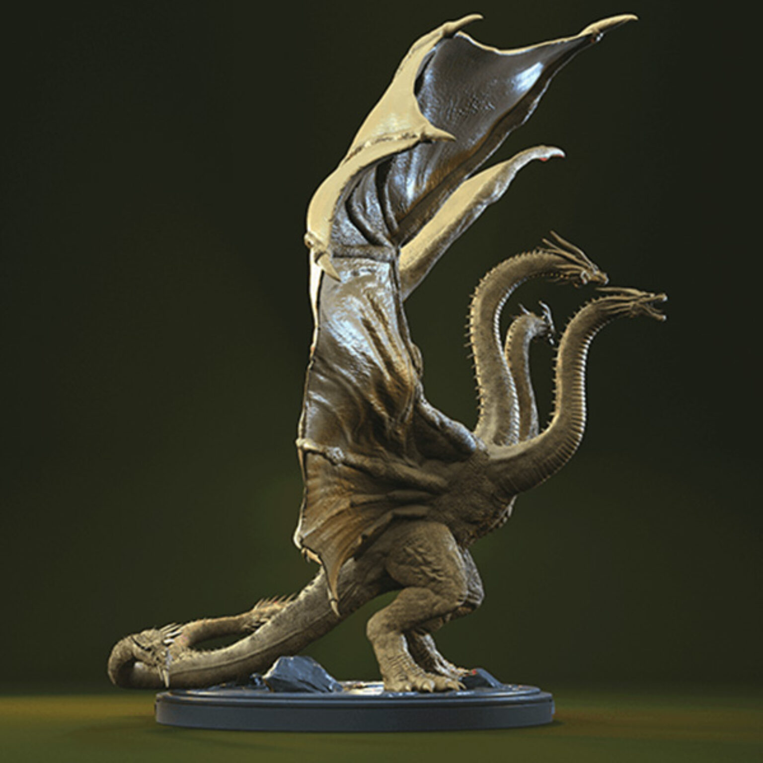 King Ghidorah 2019 STL Files for 3D Printing | Highly Detailed Kaiju Model