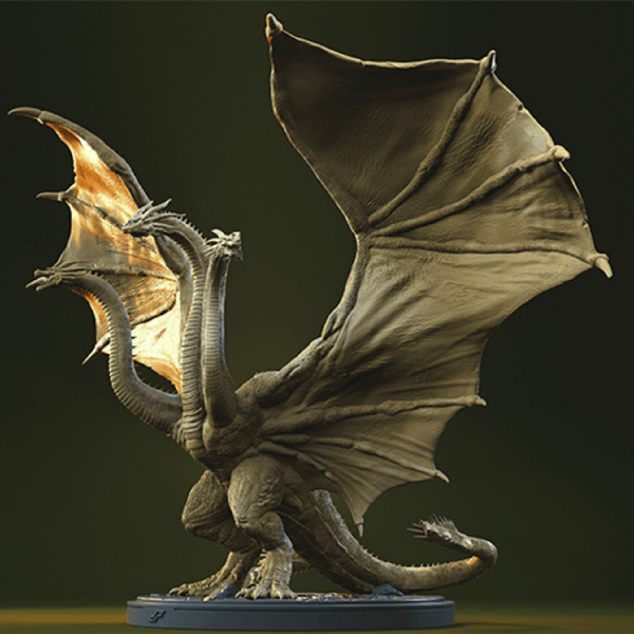 King Ghidorah 2019 STL Files for 3D Printing | Highly Detailed Kaiju Model